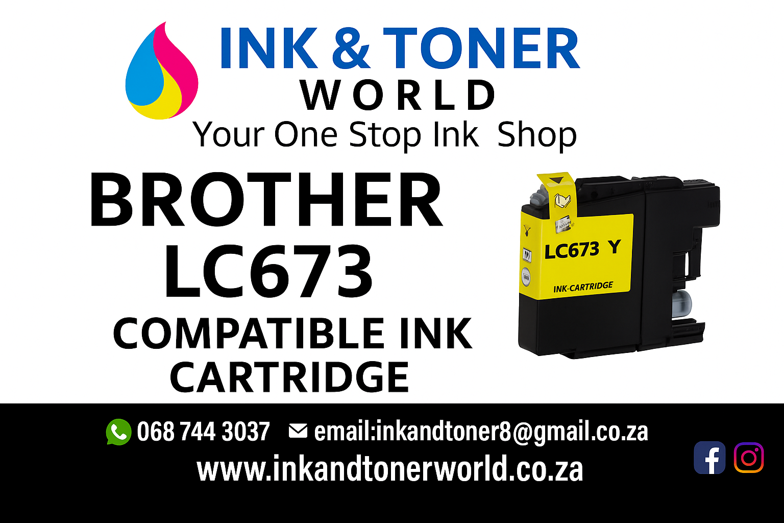 Compatible Brother LC673 Yellow Ink Cartridge – INKANDTONERWORLD.CO.ZA